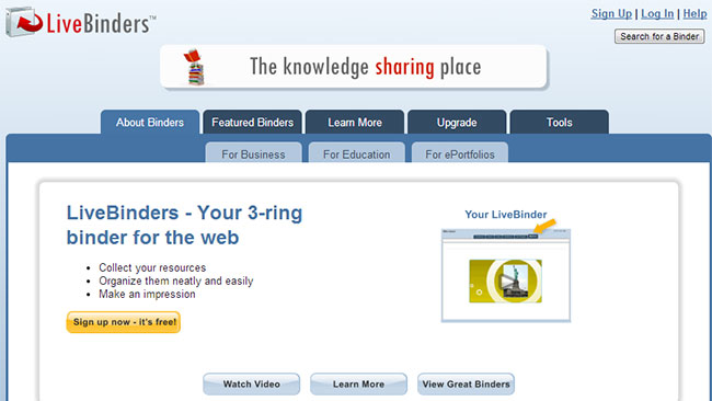 Live Binders | Eduhero.net